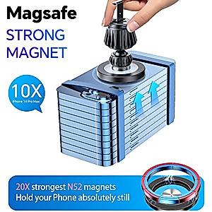 for iPhone MagSafe Car Mount Vent【Strongest Magnets】 Magnetic Phone Holder for Car air Vent【360° Adjustable】MagSafe Accessories for iPhone 14 Pro Max 13 12 Pro Plus Mini &MagSafe Case & All Phones