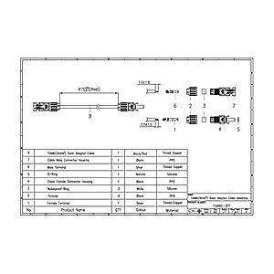 1 Pair Black + Red 10AWG(6mm²) Solar Panel Extension Cable Wire Connector Solar Adaptor Cable with Female and Male Connectors (3 FT-2)
