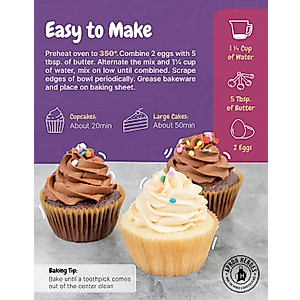 APRON HEROES - Organic Cake Mix, Chocolate, Vanilla, No Artificial Flavors, Homemade Taste, Delicious, Organic, & Natural Ingredients, Baking Mix, Cupcake Mix and, Cake Mix, Organic Food