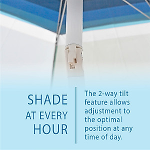 Body Glove Beach Umbrella - 7 Ft Heavy Duty Portable Beach Umbrellas for Sand & Sun UPF 50+ Protection, Sand Anchor for Strong Stability - Large Vented Umbrella + 2-Way Tilt System (Sunrise Stripe)