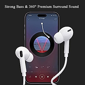 for iPhone Wired Earbuds, Wired Headphones for iPhone 14 Pro Max, Earphones in-Ear with Mic and Call Controller, Noise Isolating, Wired Earbuds Compatible with iPhone 14 Pro/14/13/12/11/XR (2 Pack)
