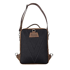 BLACKBROOK Premium Leather Backpack, Hazel Luxurious Genuine Leather Protective Travel Carrying Bag & Backpack, Laptop Bag, Case (Distressed Coffee)