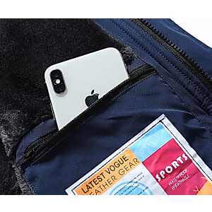 MOERDENG Men's Winter Snow Coat Warm Ski Jacket Waterproof Hooded Work Outerwear