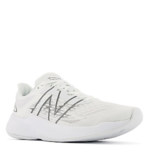 New Balance Men's FuelCell Prism V2 Running Shoe, White/Dark Silver Metallic/Black Metallic, 11 Wide