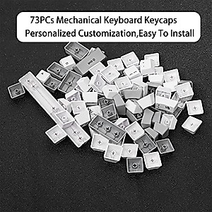 Replaceable Keycaps,73 PBT Sublimation Keycaps,with Cute Patterns,Abrasion Resistance,easy to Install,Suitable for Mechanical Keyboards (#3)