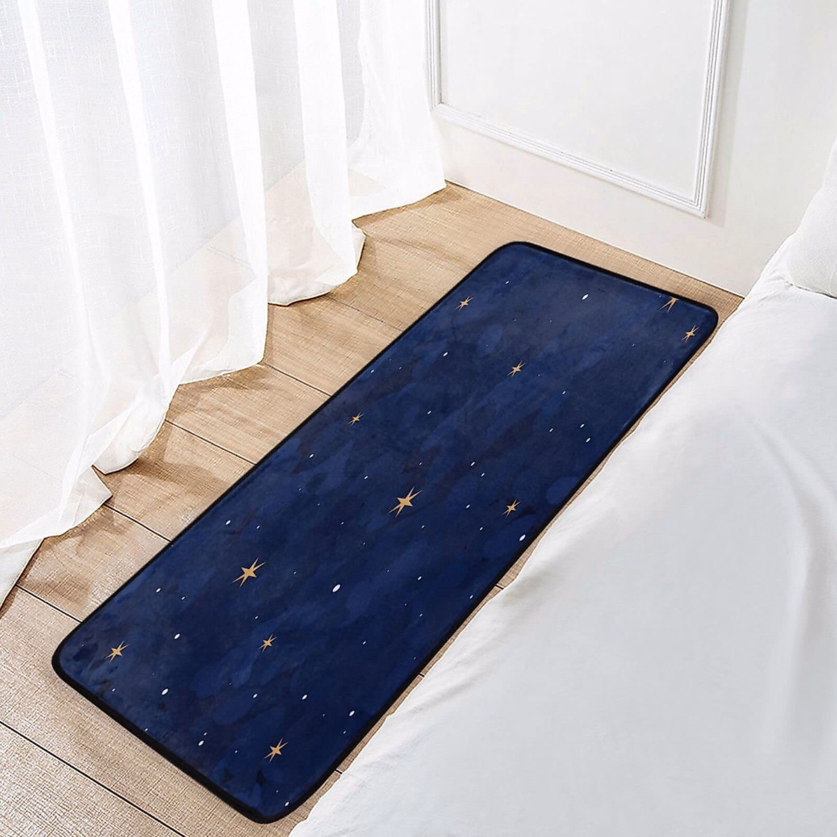 Kigai Starry Night Kitchen Rug Mat Anti-Fatigue Comfort Floor Mat Non Slip Washable Kitchen Rug for Kitchen Washroom Bedroom Sink 39 x 20 inch