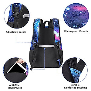 SAMIT Anime Luminous Backpack with Pencil Case for Teen Boys and Girls,College School Daypack Lightweight Laptop Bag
