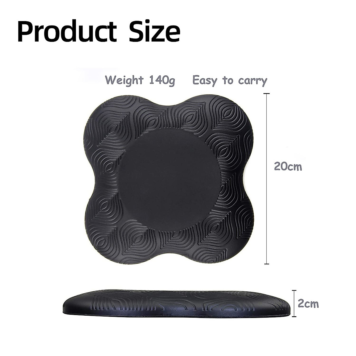 Zealtop Yoga Knee Pad Cushion Extra Thick for Knees Elbows Wrist Hands Head Foam Yoga Pilates Work Out Kneeling pad(Light Blue)