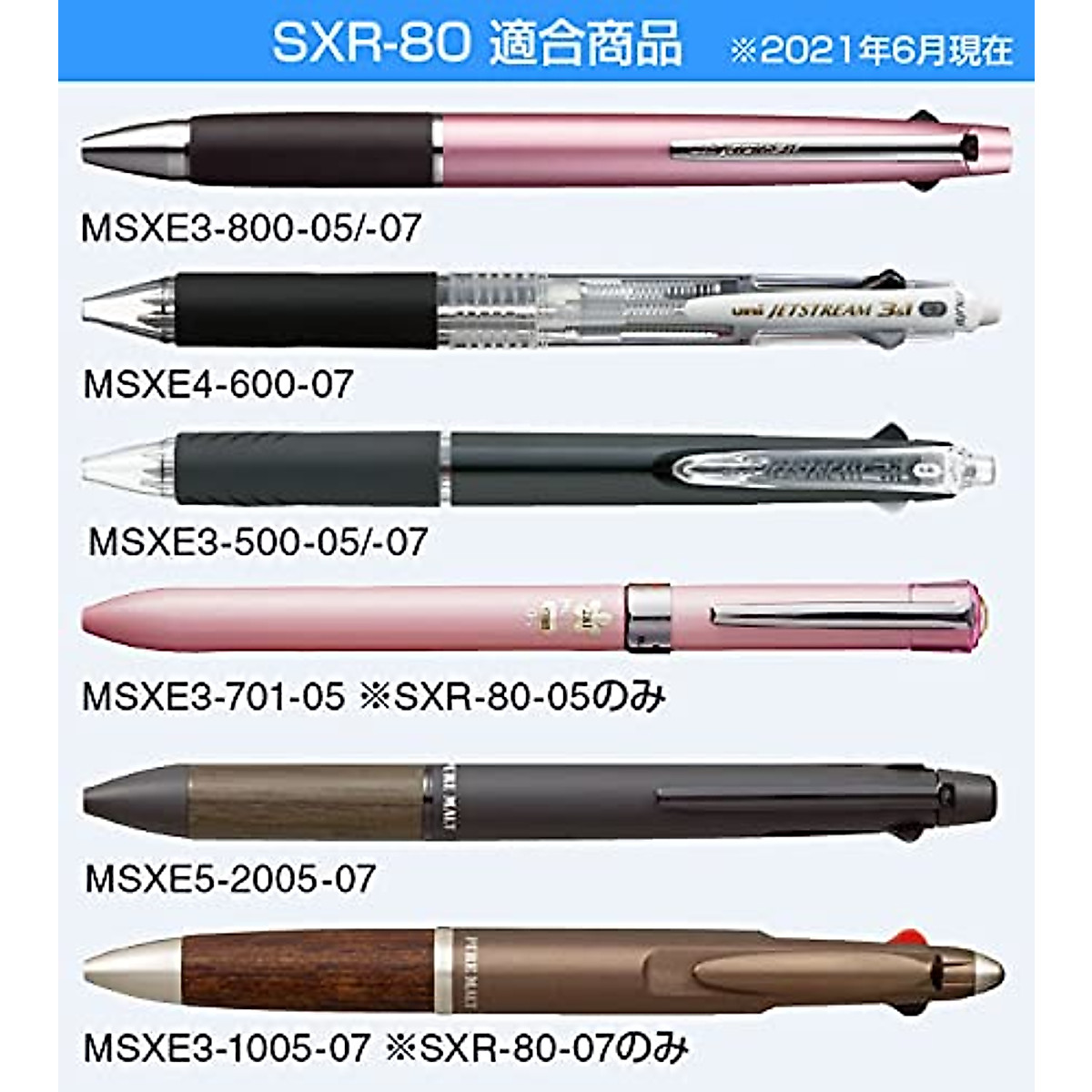 Uni SXR-80-07 Jetstream Multi Ball Pen Refill 0.7mm Green 5 set