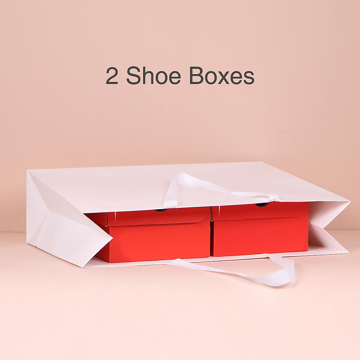 PAPERIST 6pcs 21.7x6.1x15.7" (4) Extra Large Size, White Paper Bags, Giant Jumbo Huge XL Thick Sturdy Durable Gift bags