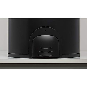 NINESTARS TTT-45-8 Automatic Tap Sensor Trash Can, 12 Gal 45L, Stainless Steel Base (Round, Black Lid)