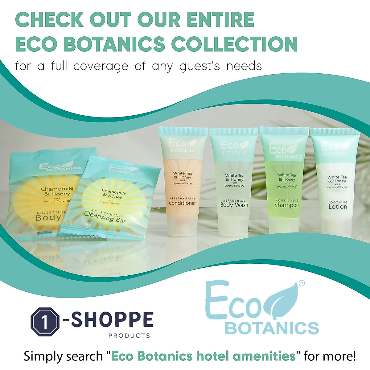 Eco Botanics Travel-Size Hotel Shampoo .85 oz (Case of 100)