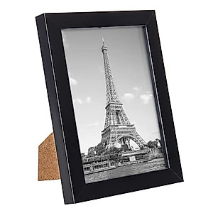 upsimples 5x7 Picture Frame with Real Glass,Bulk Photo Frames for Wall or Tabletop Display,Set of 17,Black