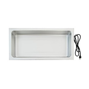 EMPURA Commercial 4/3-Size Electric Countertop Food Warmer | Portable Steam Table Bain Marie for Concession Stand Buffet Restaurant Hotel Caterer | 12" x 27" Opening, Stainless Steel, 120V, 1500W