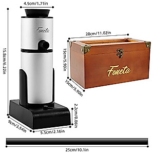 Foneta Cocktail Smoker Kit with Smoking Gun, Whiskey Smoker Kit for Old Fashioned Cocktail Smoker Kit Includes Handcrafted Wooden Box & Tray, Drink Food Smoker Gun and Wood Chips for Cocktail Drinks, Whiskey, Bourbon,Food Cooking