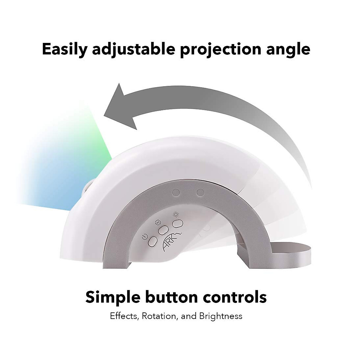 BlissLights Ark Lite - LED Aurora Projector, Laser Nebula, Galaxy Decor Lighting, Room Night Light Show and Mood Lamp (Green/Blue)