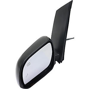 Kool Vue Driver Side Power Heated Mirror for Toyota Sienna 2013-2017 Manual Fold With Blind Spot Monitor; Without Signal Light & Memory Paintable