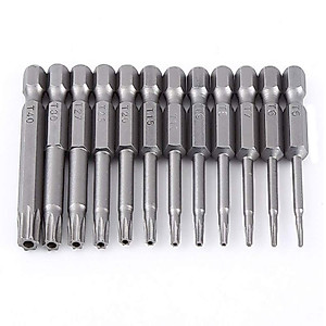 Impact Driver Allen Bits + Torx Bits Set Quick Change 1/4" Hex Shank Hex Head Torks Allen Wrench Quick Release Hex Key Power Drill Drive Star Bits 2 Inch Long Quick Connect Impact Ready - 20pc Set