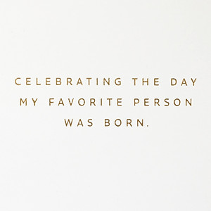 Hallmark Signature Birthday Card for Women (Favorite Person)