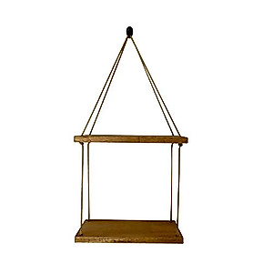 Sevenoneseven Hanging Shelves Wall Shelves Floating Shelves Rustic Wall Mounted Shelves Solid Wood Floating Wall Shelf Farmhouse Decor-2 Tier Perfect for Your Living Room Wall Decor,Bathroom Shelves