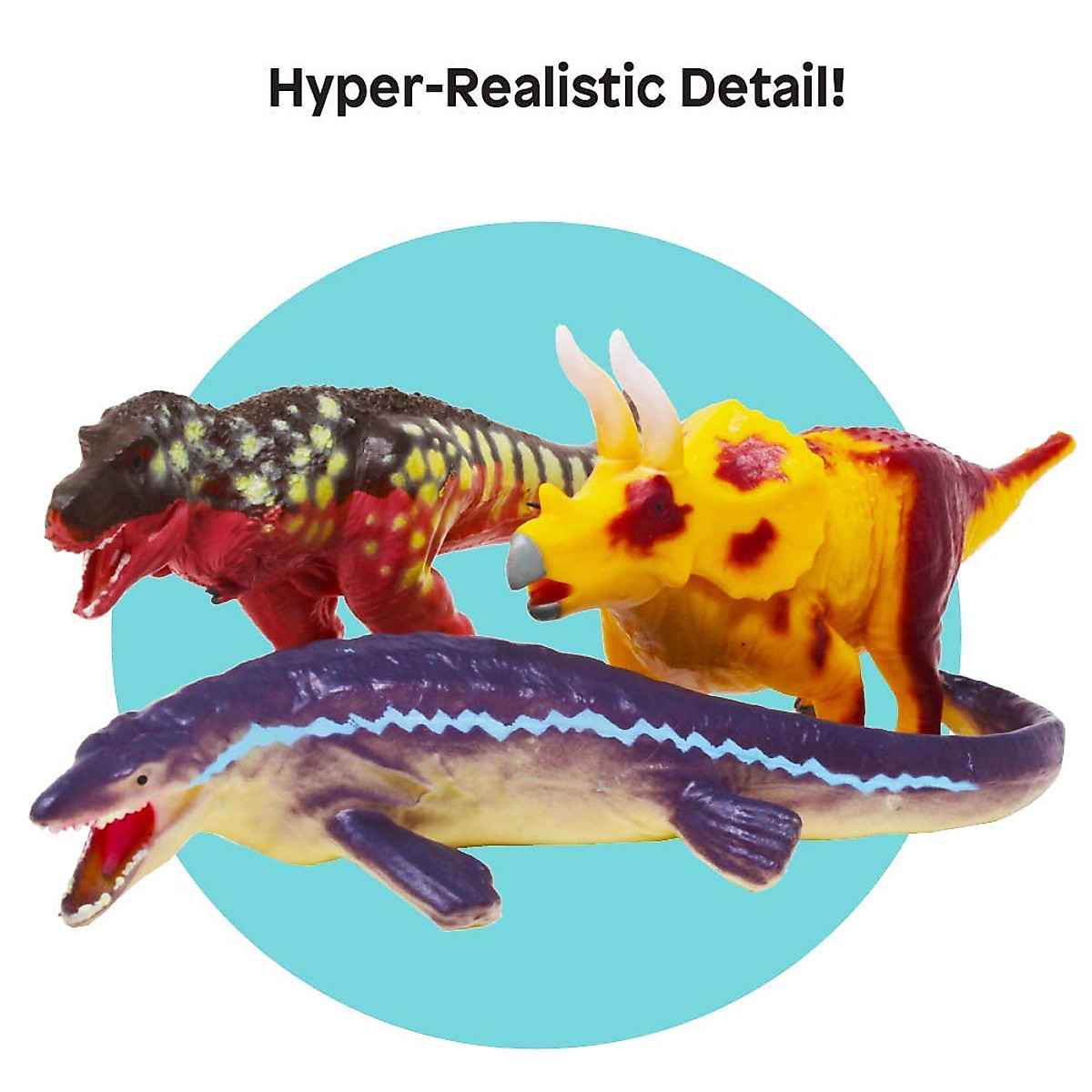 Boley 18 Pack 4" Dinosaur Toy Set - Educational Dinosaur and Mammoth Figures - Realistic Toys for Kids - Perfect for Learning and Play - Great Birthday Party Favors - Safe & Durable - Ages 3+