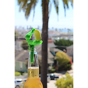 HeadLimes Gator Shaped Clip-On Lime Squeezer, Cocktail Accessory, Gator Party Decorations (2-Pack)