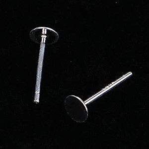 Milageto 20pc Sterling Silver Earrings Stud Posts with Stud Earring - Sliver, 6mm, 3mm