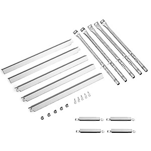 463448021 Grill Replacement Parts Heat Tent Burners for Charbroil Performance Grill Parts 5 Burner 463449021 463451022 463455021 463450022 G327-2100-W1 Heat Shield G325-0002-W1 Burner Tube Replacement