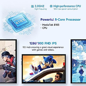 TECLAST 2023 New Android 12 Tablet, P30S Android Tablet 10 inch, 4+64GB, 1TB Expand Tablet PC, 8 Core CPU, 2.4G/5G WiFi Tablet, 10.1 inch IPS HD Display, Bluetooth 5.0, GPS, Dual Camera