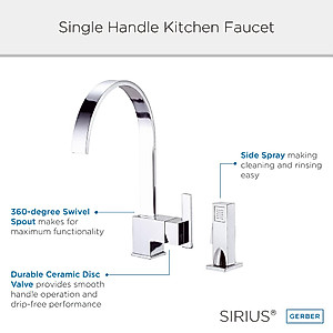 Gerber D401144 Kitchen Faucet, Chrome