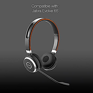 Global Teck Cushions Jabra Evolve 20, 30, 40, 65 Headsets, Leather Cushion Replacement Kit #GTW 6600-02