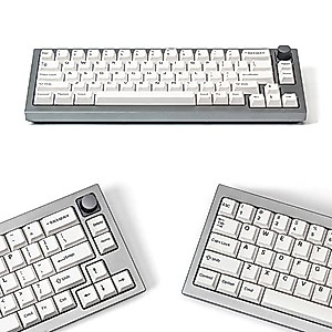 Keychron Double Shot Cherry PBT Keycap Full Keycap Set (219 Keys) - Black on White