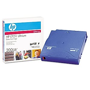 HP C7971A 1/2" Ultrium LTO-1 Cartridge, 1998ft, 100GB Native/200GB Compressed Capacity