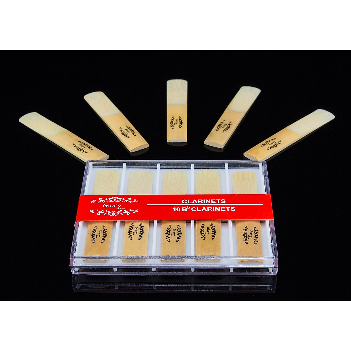Glory Reeds Clarinet Reed Size# 2.5, Box of 10~size 1.5, 2, 2.5, 3 ~Click for yours'choice