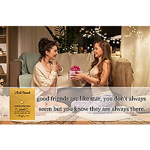 Gifts for Best Friend Star Necklace for Women Girls Friendship Necklace with Gift Card(Star)