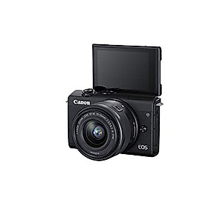 Canon EOS M200 Compact Mirrorless Digital Vlogging Camera with EF-M 15-45mm Lens, Vertical 4K Video Support, 3.0-inch Touch Panel LCD, Built-in Wi-Fi, and Bluetooth Technology, Black
