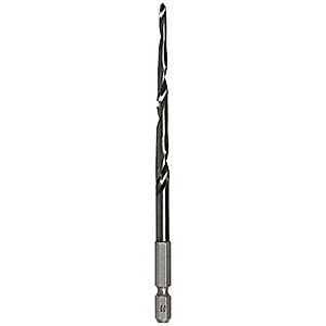 KAKURI Taper Drill Bit for Wooden Nails 15/64 inch (6mm), 1/4 inch Hex Shank, Titanium Coated