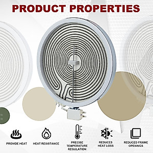 Puxyblue Upgraded WB30T10133 Range 9" Dual Radiant Surface Element fit for GE Electric Range Cooktop Replace Part 1474218,EAP2321567,PS2321567,AP4345739-Meet OEM Spec 5 year Warranty