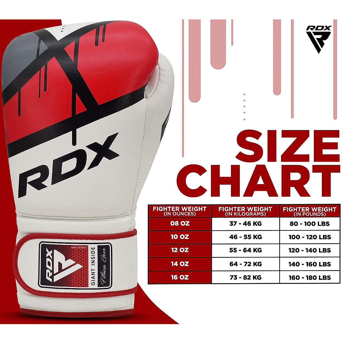 RDX Boxing Gloves EGO, Sparring Muay Thai Kickboxing MMA Heavy Training Mitts, Maya Hide Leather, Ventilated, Long Support, Punching Bag Workout Pads, Men Women Adult 8 10 12 14 16 oz