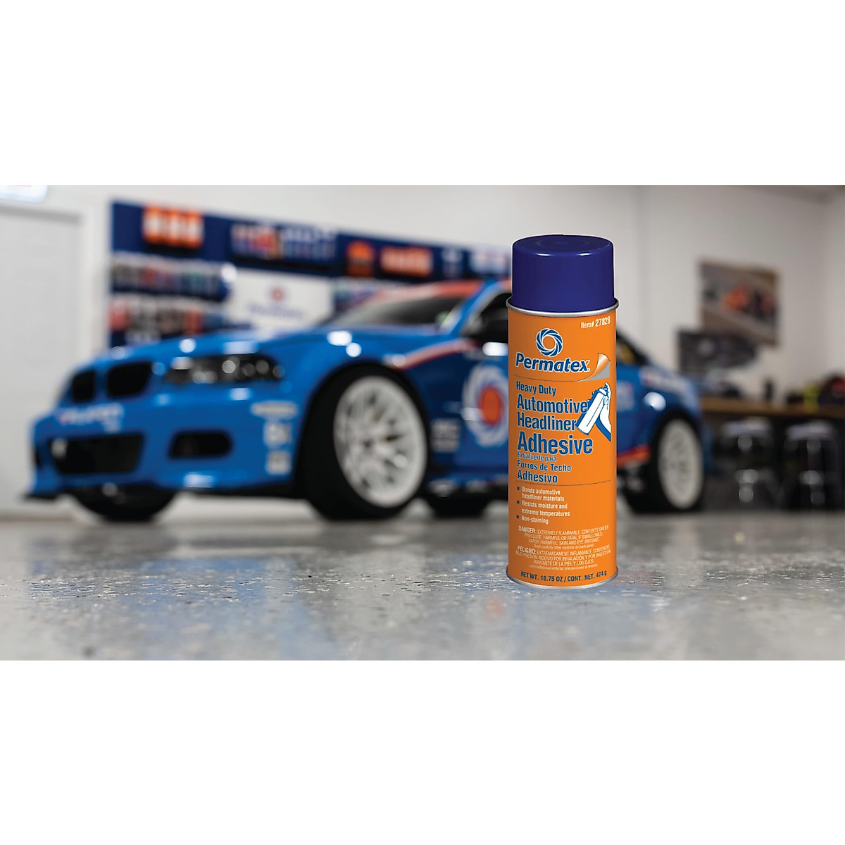 Permatex 27828-6PK Body Shop Heavy Duty Headliner and Carpet Adhesive, 16.75 oz Aerosol Can (Pack of 6)