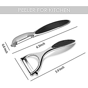 TACGEA Vegetable Peeler for Kitchen 2 Pack & 8 Pack Food Clips