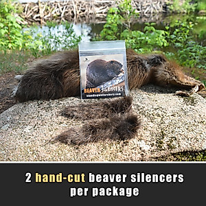 Standing Wolf Beaver Fur Bow String Silencers | Traditional Archery Bowstring Silencers/Dampeners | Beaver Balls (Beaver Fur)