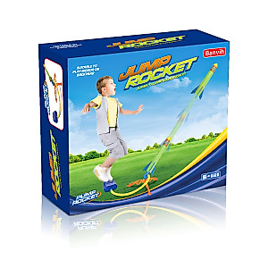 Banvih Toys Rocket Launcher for Kids, for Ages 3 4 5 6 7 8+ Years Old, Stomp Outdoor Toys Games, Toddler Boys Birthday Gifts, 6 Foam Air Rockets, Launch up to 120+ft