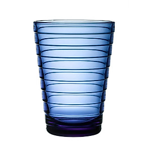Iittala 1066653 Aino Aalto Highball Pair Set (2 Pieces), Ultramarine Blue