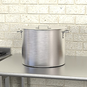Krollen Industrial 32 Qt. Standard Weight Aluminum Stock Pot with Lid