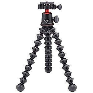 JOBY GorillaPod 3K Pro Kit, Includes Stand & BallHead with QR Plate, 6.Lb Load Capacity, Black/Charcoal/Red