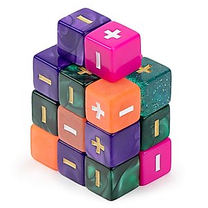 Wiz Dice - Fudge Dice GM Starter Set - Polyhedral Set with Bag for RPG Adventure Games - D6 Dice with Plus, Minus, and Blank Faces - Mystical - 20 ct
