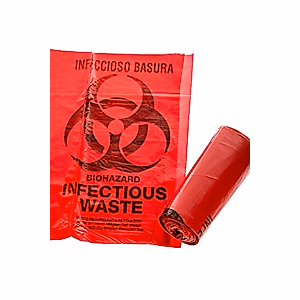 Oakridge OSHA Approved Biohazard Safety Bags (25 Gallon) (50 Bags) - Professional Grade