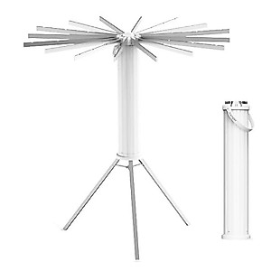 KUJIBGY Tripod Clothes Drying Rack Portable & Foldable Garment Drying Rod Space Saving Collapsible Laundry Hanging Rack for Laundry Room Balcony Bedroom Travel Indoor Outdoor