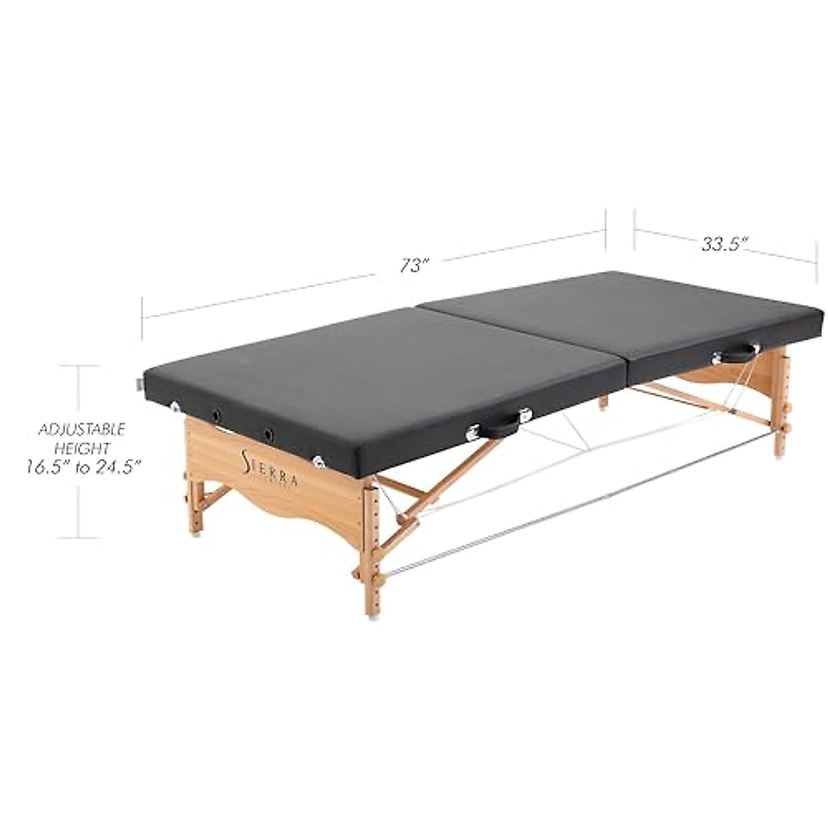 Sierra Comfort Low-Level Massage Table, Black